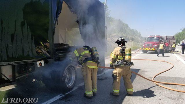 Semi Truck Fire on I-71 NB near Buckner Exit - LaGrange Fire & Rescue ...
